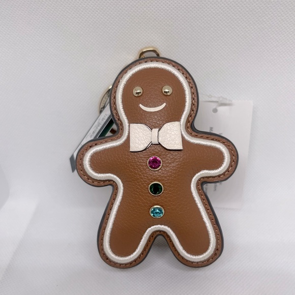 kate spade | Accessories | New Kate Spade Gingerbread Man Leather Key ...